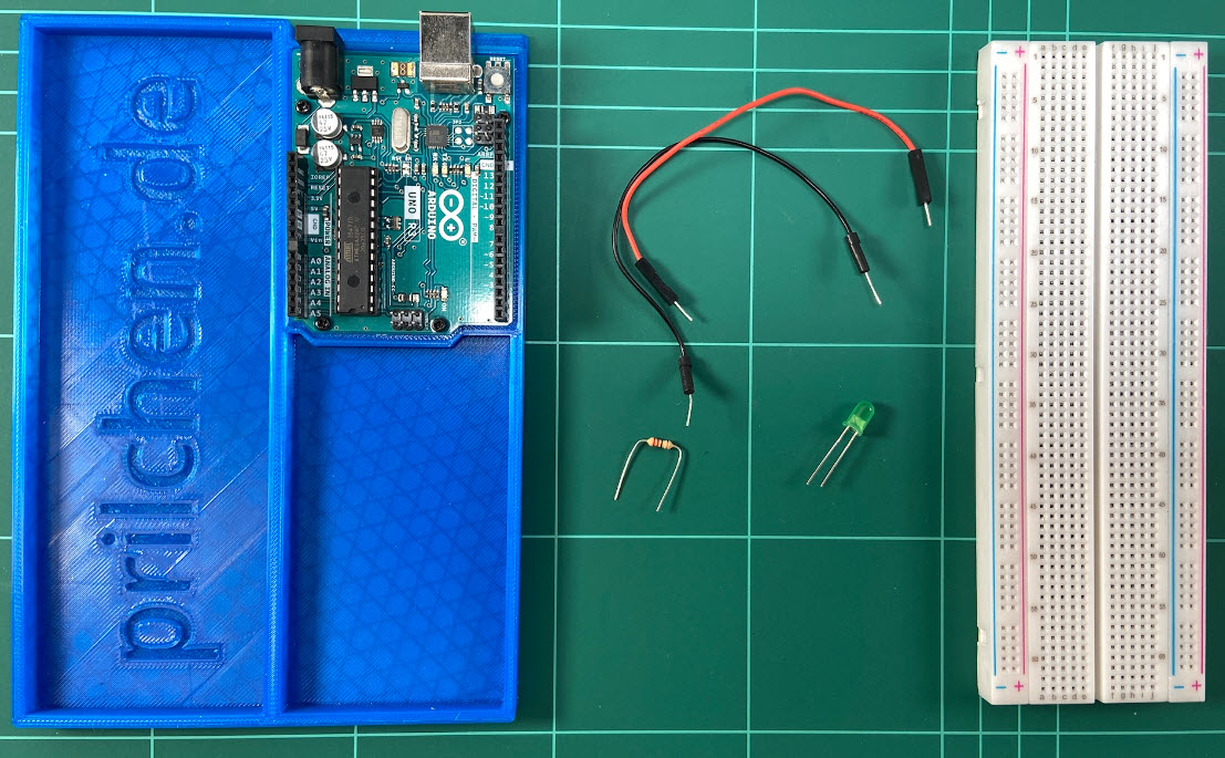 Das erste Arduino Experiment – Verdrahte die Bauteile – Prilchen Labs