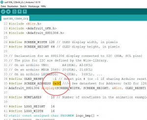 Wie bekomme ich ein OLED Display SSD1306 an einem Arduino zum laufen ...