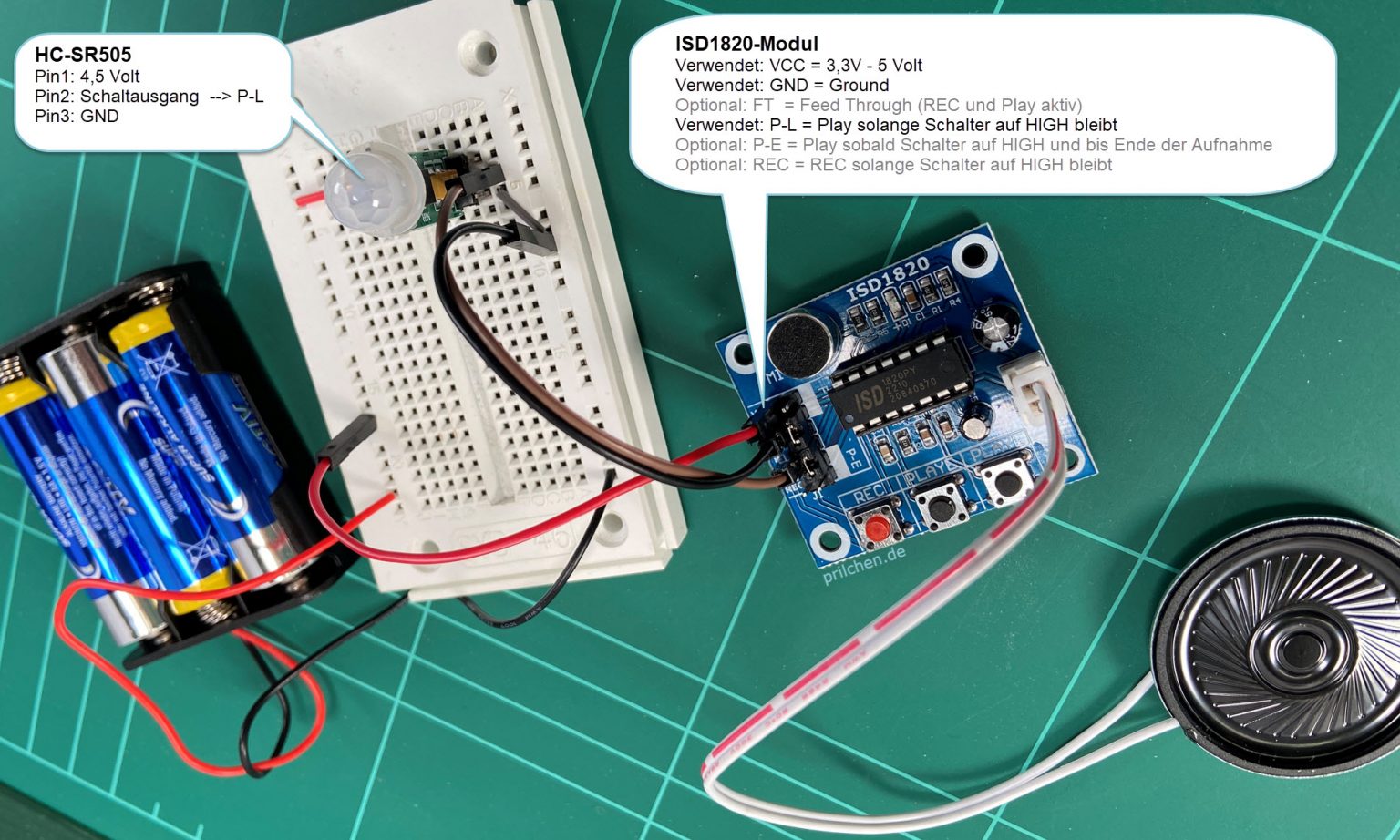 Arduino: Sprach- und Soundbox, die bei Bewegung startet – Prilchen tüftelt