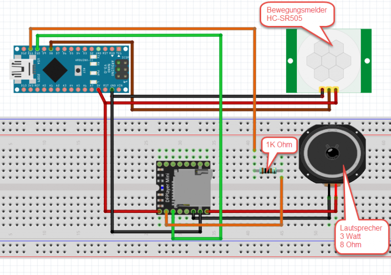 Arduino: Sprach- und Soundbox, die bei Bewegung startet – Prilchen Laps