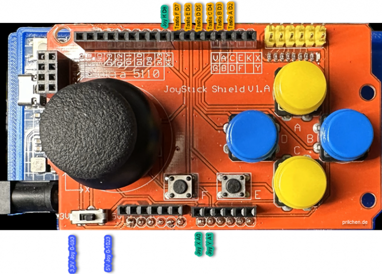 Arduino Joystick Shield V1.A – Prilchen tüftelt