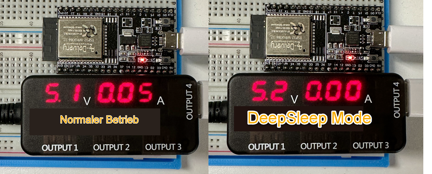 ESP32 Sleep-Modi verstehen und testen – Prilchen tüftelt